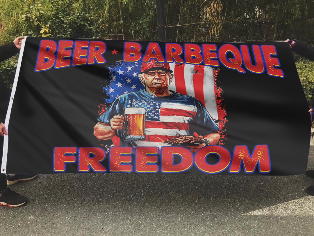 Beer Barbeque Freedom Trump Flag – Respect The Look